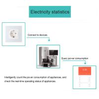 China Glomarket Tuya 16A Smart Wall Power Socket Smart Home Google Alexa App Remote Control Smart Socket for sale