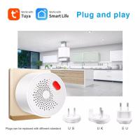 China Tuya Wifi Smart Gas Leak Detector Sensor US/UK/EU Plug Home Security Guard Remote Household Gas Alarm Detector Leakage S for sale