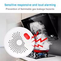 China Tuya Wifi Smart Gas Leak Detector Sensor US/UK/EU Plug Home Security Guard Remote Household Gas Alarm Detector Leakage S for sale