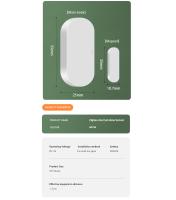 China Glomarket Tuya Wifi/Zigbee Linkage Anti-theft Monitoring Smart Wi-Fi Door Sensor And Window Sensor for sale