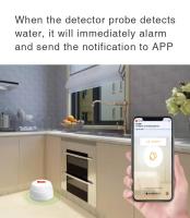 China Glomarket WiFi Water Leakage Detector Smart Tuya Water Pipe Leak Detector for sale