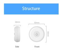 China Tuya Wifi / Zigbee Water Leak Detector Alarm Smart Home Mobile Phone Remote Alarm for sale