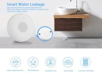 China Tuya Wifi / Zigbee Water Leak Detector Alarm Smart Home Mobile Phone Remote Alarm for sale