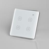 China Tuya Wifi Zigbee 4 Gang Smart Switch UK / EU Standard Curved Surface Touch Control for sale