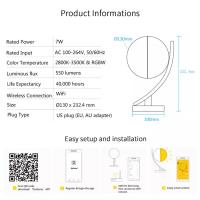 China Gloamrket Smart LED Light Bulb Tuya Wifi 12W RGBW Dimmable Table Lamp for sale