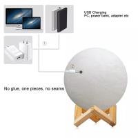 China Glomarket Tuya 3D Printed Moon Lamp Night Light 16 Million Colors Adjustable for sale