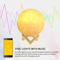 China Glomarket Tuya 3D Printed Moon Lamp Night Light 16 Million Colors Adjustable for sale