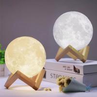 China Glomarket Tuya 3D Printed Moon Lamp Night Light 16 Million Colors Adjustable for sale