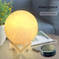 China Glomarket Tuya 3D Printed Moon Lamp Night Light 16 Million Colors Adjustable for sale
