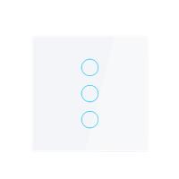 China Tuya Zigebee Touch Operated Smart Wifi Light Switch 10A EU Standard 3 Gang APP Control for sale