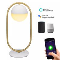 China Tuya Smart Wifi LED Table Lamps App Voice Control Learning Eye Protection With Google Alexa for sale