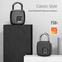 China Waterproof Safety Smart Fingerprint Padlock Mini Digital Electronic Tuya Smart Door Lock for sale