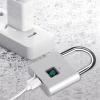China Tuya App Control Smart Fingerprint Padlock Keyless USB Charging For Door Suitcase Drawer for sale