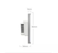 China Wifi/Zigbee Tuya Smart Switch UK/EU Standard 3 Gang Curved Surface Touch APP Voice Control for sale