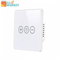 China Glomarket Tuya Wifi Smart Dimmer Switch Glass Panel Voice Remote Control for sale