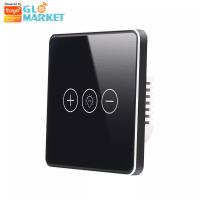China Glomarket Tuya Wifi Smart Dimmer Switch Glass Panel Voice Remote Control for sale