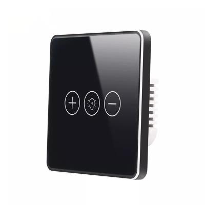 China Glomarket Tuya Wifi Smart Dimmer Switch Glass Panel Voice Remote Control for sale