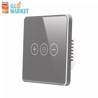 China Smart Home Dimmer Light Tuya Wifi Smart Switch Wireless Glass Crystal Panel Touch Wall for sale