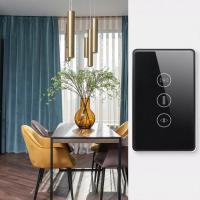 China US Standard Tuya Wifi Smart Curtain Switch Touch Button Voice Control Smart Shutter Switch for sale