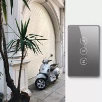 China US Standard Tuya Wifi Smart Curtain Switch Touch Button Voice Control Smart Shutter Switch for sale