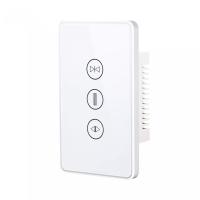 China Voice Control Smart Curtain Switch Google Assistant WiFi US Standard Touch Screen for sale
