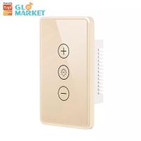China Tuya Smart Wifi Dimmer Switch US Standard Touch Panel App Control With Alexa Google for sale