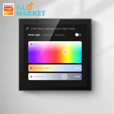 China Smart Home Touch Screen Control Panel Wifi 4 Inch Music System Tuya Zigbee Gateway for sale