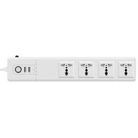 China Tuya Wifi Smart Power Strip Socket UK EU US Type 4 AC 4 USB 1.5m Extension Cable Socket for sale