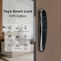 China Smart Tuya Wifi Door Lock Zinc Alloy Cat'S Eye Intelligent Door Lock for sale