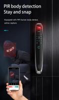 China Smart Tuya Wifi Door Lock Zinc Alloy Cat'S Eye Intelligent Door Lock for sale