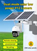 China Wifi Tuya Smart Solar Camera 20Watt Outdoor Surveillance PTZ Camera With Solar Panels for sale
