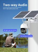 China Wifi Tuya Smart Solar Camera 20Watt Outdoor Surveillance PTZ Camera With Solar Panels for sale