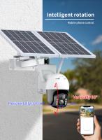 China Wifi Tuya Smart Solar Camera 20Watt Outdoor Surveillance PTZ Camera With Solar Panels for sale