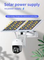 China Wifi Tuya Smart Solar Camera 20Watt Outdoor Surveillance PTZ Camera With Solar Panels for sale