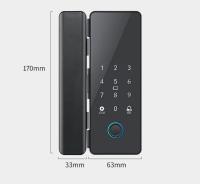 China Fingerprint Tuya APP Remote Smart Glass Door Lock BLE Eletronic Auto Locking With Doorbell for sale