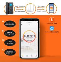 China Wifi Tuya Glass Door Lock Smart IC Card Fingerprint Password Unlock With Doorbell for sale