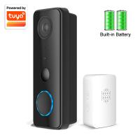 China Tuay Smart Audio Doorbell Wifi HD 1080p IP65 Waterproof PIR Built-In Battery Two-Way for sale