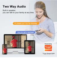 China Tuay Smart Audio Doorbell Wifi HD 1080p IP65 Waterproof PIR Built-In Battery Two-Way for sale