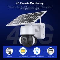 China Smart Solar Battery Powered Floodlight PTZ Camera 4G/Wifi Ubox 4MP IR/Color Night Version for sale