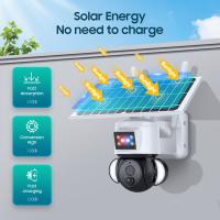 China Wifi 4G Solar PTZ Camera Smart Color+IR Night Vision PIR Human Detection Alerts for sale