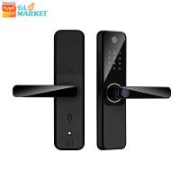 China Intelligent Fingerprint Door Lock Wide Angle Tuya Smart App Cat'S Eye Doorbell for sale