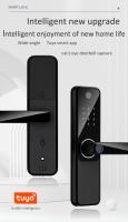 China Intelligent Fingerprint Door Lock Wide Angle Tuya Smart App Cat'S Eye Doorbell for sale