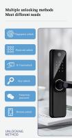 China Intelligent Fingerprint Door Lock Wide Angle Tuya Smart App Cat'S Eye Doorbell for sale