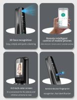 China Aviation Aluminum Alloy Face Recognition Smart Door Lock Cloud Data Storage for sale