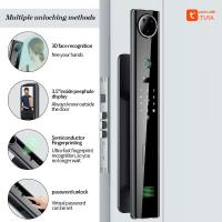 China 4200mah Large Lithium Battery Intelligent Door Lock With Cat Eye Surveillance Camera for sale
