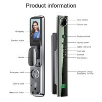 China 4200mah Large Lithium Battery Intelligent Door Lock With Cat Eye Surveillance Camera for sale