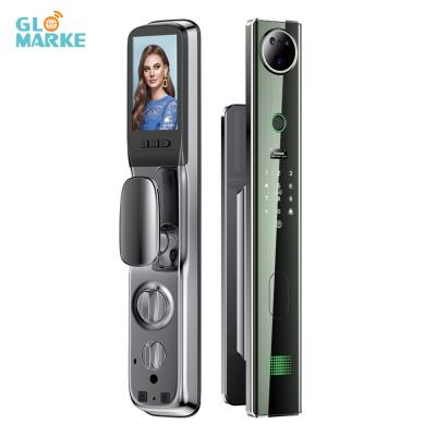 China 4200mah Large Lithium Battery Intelligent Door Lock With Cat Eye Surveillance Camera for sale