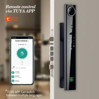 China 4200mah Large Lithium Battery Intelligent Door Lock With Cat Eye Surveillance Camera for sale