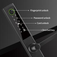 China Glomarket Broken Bridge Aluminum Smart Lock High-end Intelligence Zinc Alloy Tuya Wifi Fingerprint Waterproof Door Lock for sale