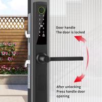 China Glomarket Broken Bridge Aluminum Smart Lock High-end Intelligence Zinc Alloy Tuya Wifi Fingerprint Waterproof Door Lock for sale